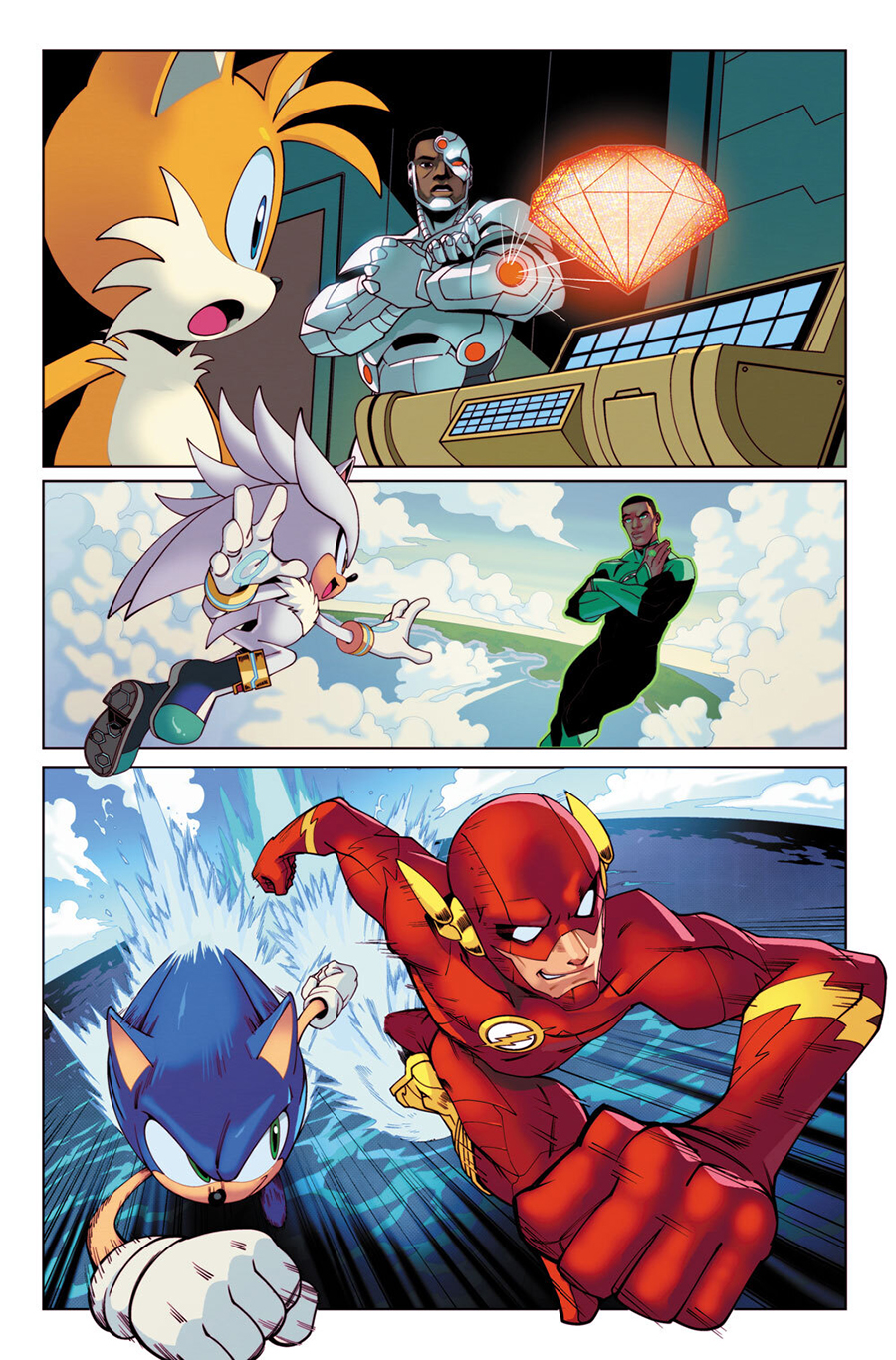 Sonic the Hedgehog: primer vistazo a los cómics crossover con DC